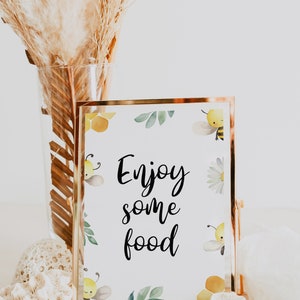 Enjoy Some Food Sign, Editable Template Printable Instant Download ...