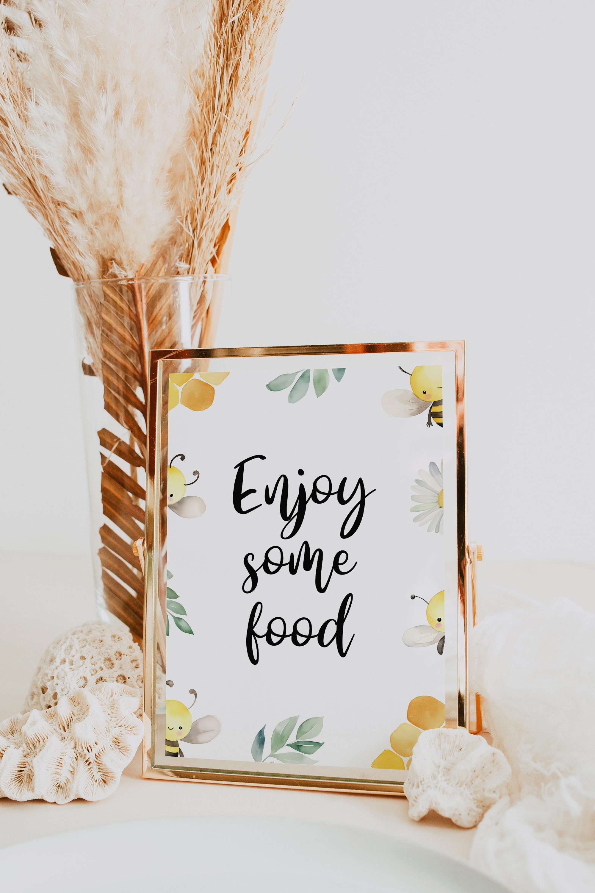Enjoy Some Food Sign, Editable Template Printable Instant Download ...