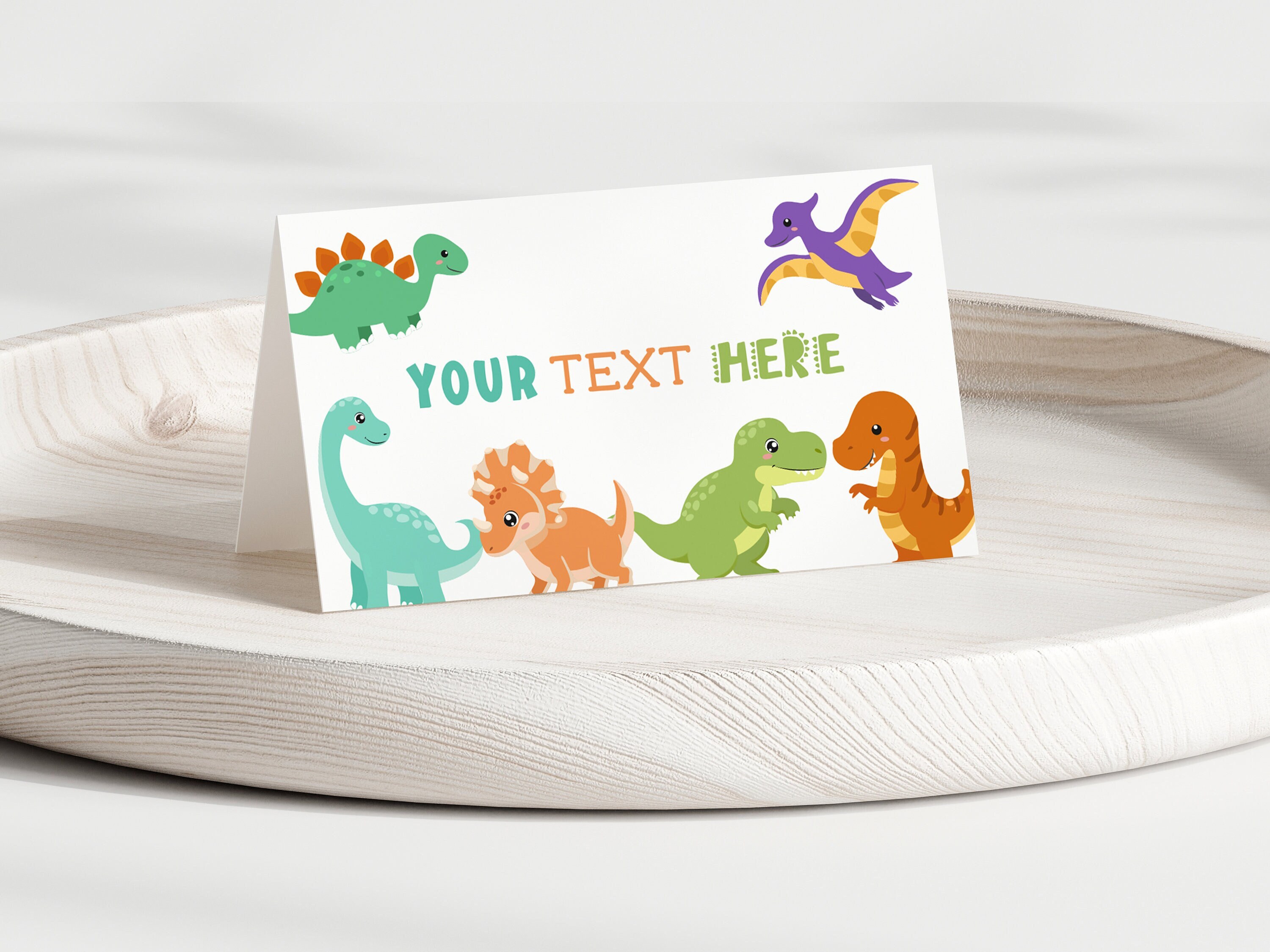 Editable Dinosaur Food Cards, T-rex Buffet Label Dino Birthday Place ...