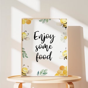 Enjoy Some Food Sign, Editable Template Printable Instant Download ...