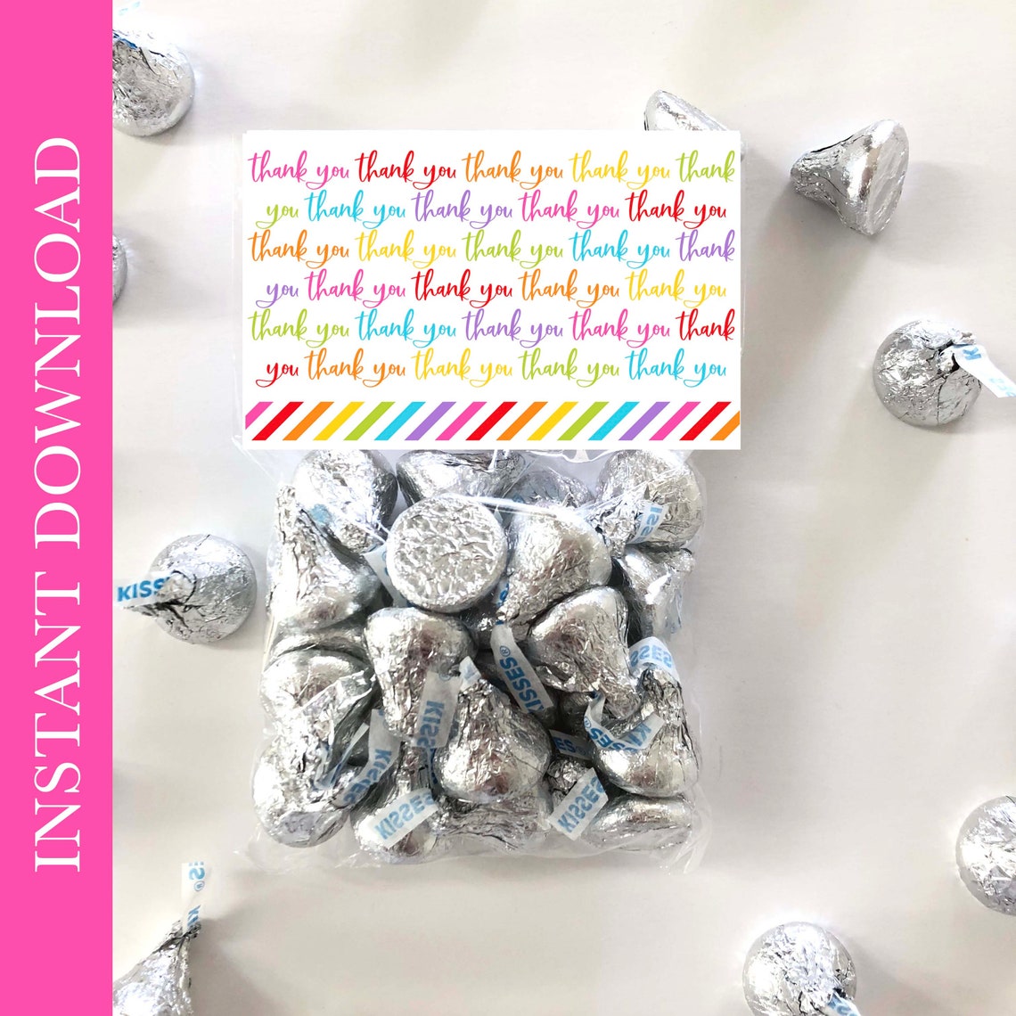 Thank You Treat Bag Topper DIY Party Treat Bag Topper Thank | Etsy