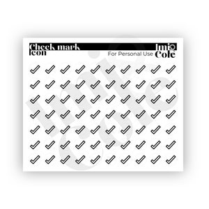 Printable Stickers | CHECK MARK Mini Icons - Etsy UK