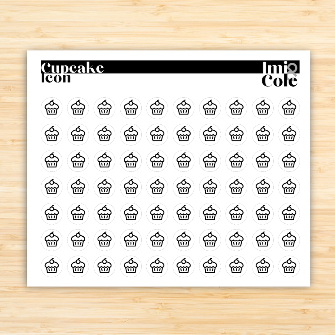 Sticker Sheet CUPCAKE Planning Icons Mini Stickers - Etsy