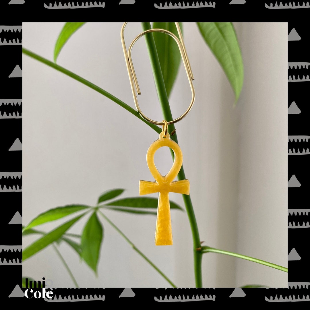 Ankh Planner Clip | Bright Gold | Bookmark - Etsy