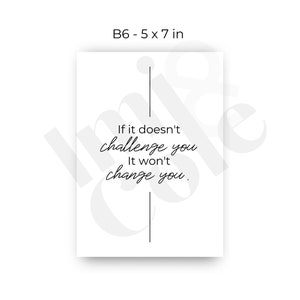 Printable Dashboard | Challenge & Change | Half Letter - Etsy