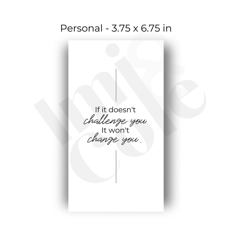Printable Dashboard | Challenge & Change | Half Letter - Etsy