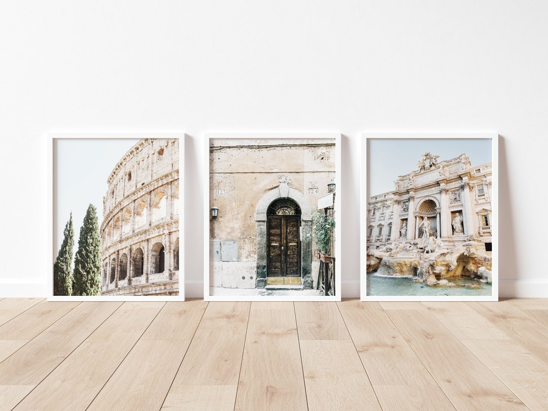 Rome Gallery Wall Set, Italy Art Print Set of 3, Rome Art Print Set ...