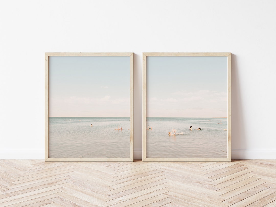 Dead Sea Art Print Set of 2, Beach Poster Set, Printable Wall Art Set ...