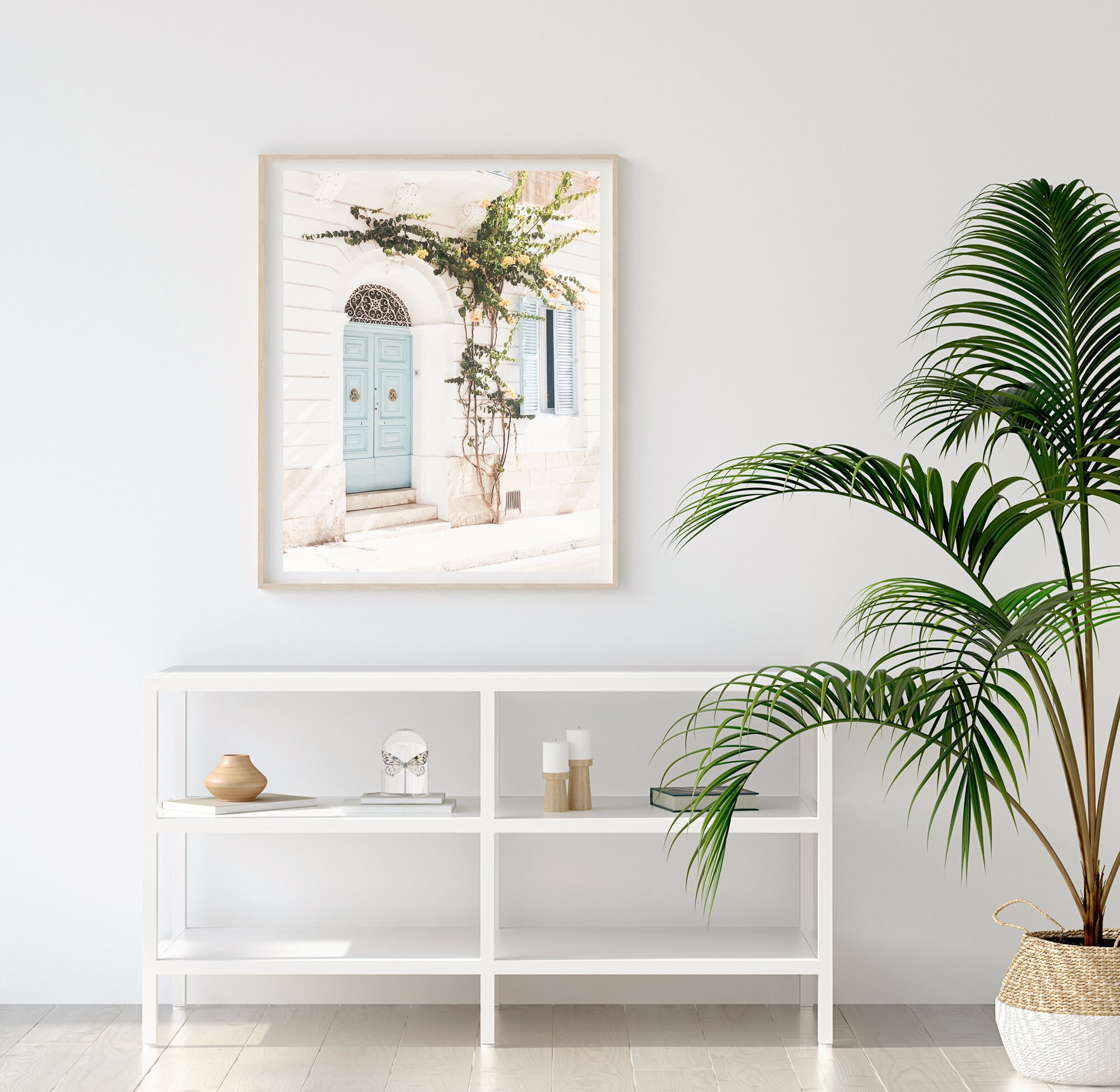 Blue Door Art Print Printable Wall Art Light Blue Art Print - Etsy