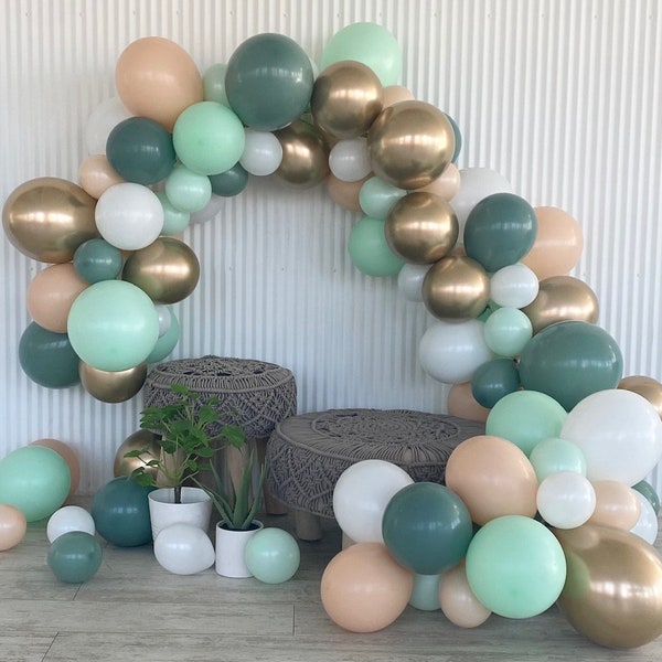 Pink and Green Balloon Arch - Etsy