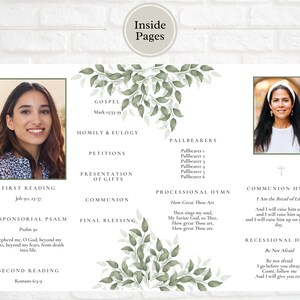 Catholic Funeral Program Template Catholic Mass Service - Etsy