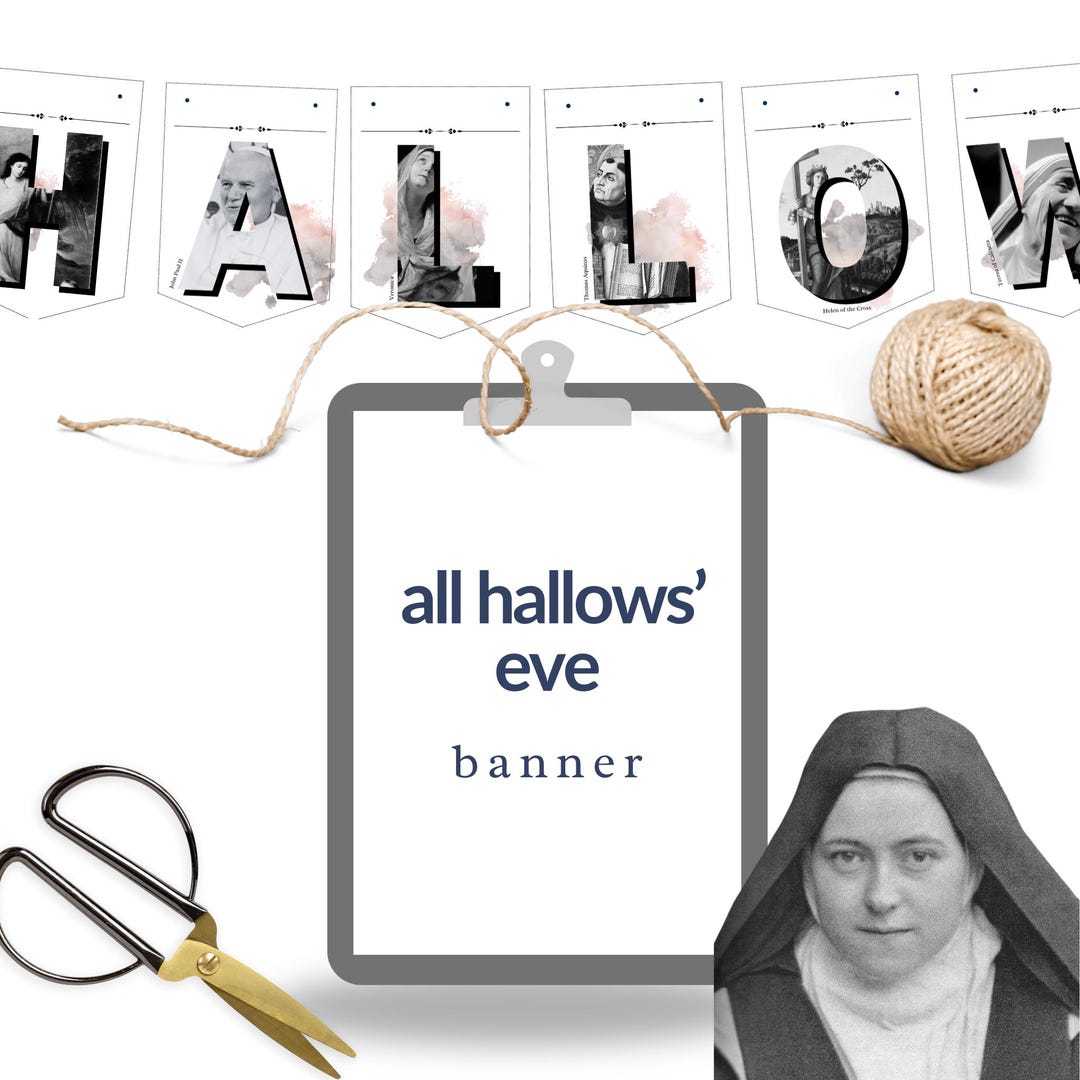 Catholic Halloween Decor Decorations, All Hallows Eve, Day Printable ...