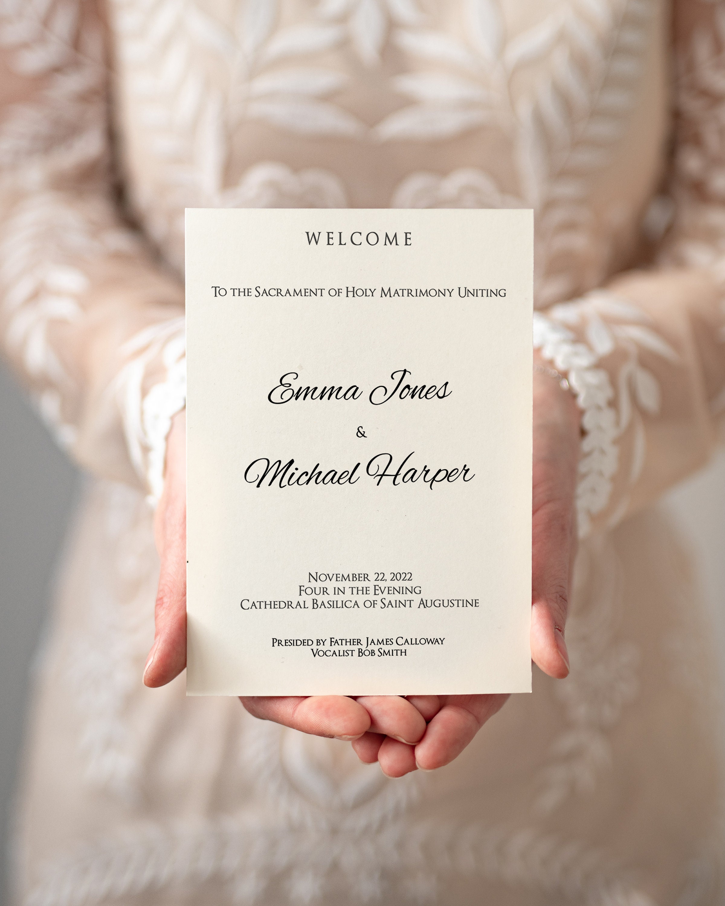 Catholic Wedding Program Template, Catholic Church Wedding Program ...