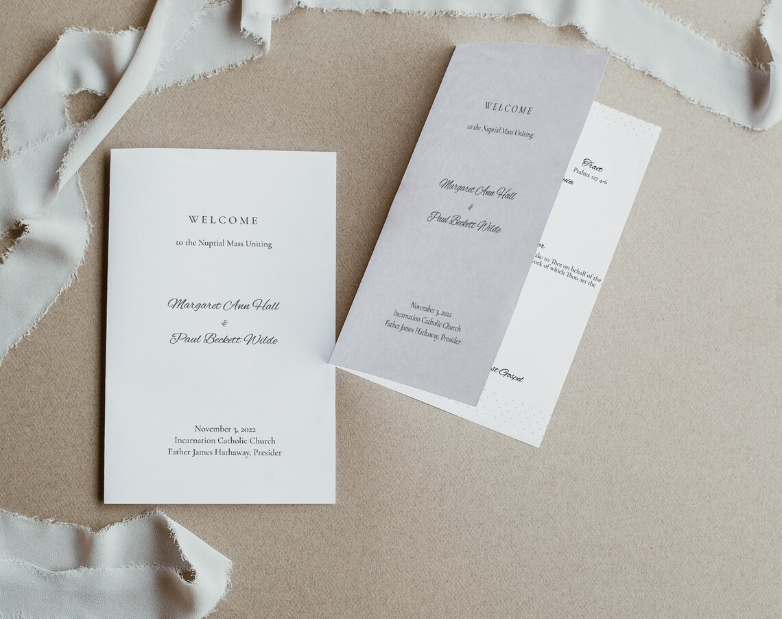 TLM Catholic Wedding Program Mass Template Traditional Latin - Etsy