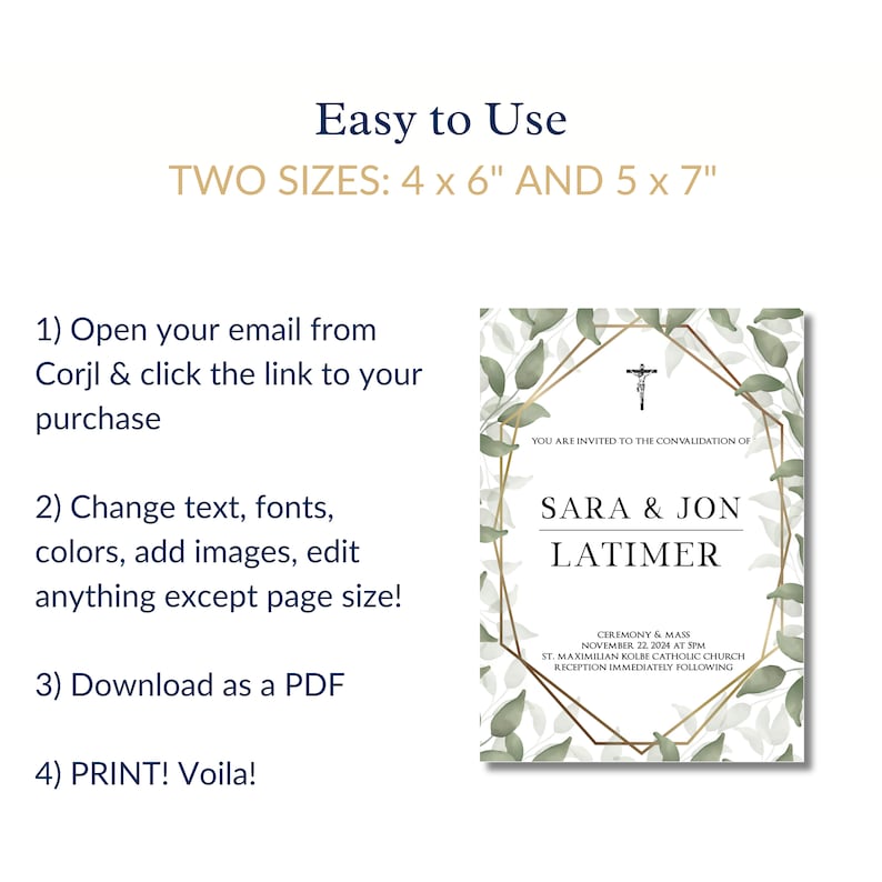 Convalidation Invitation for Catholic Wedding Ceremony Template, With ...