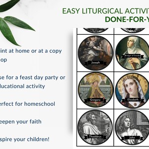 All Saints Day Party Bundle, Game Bundle, Bingo, Catholic Learning ...