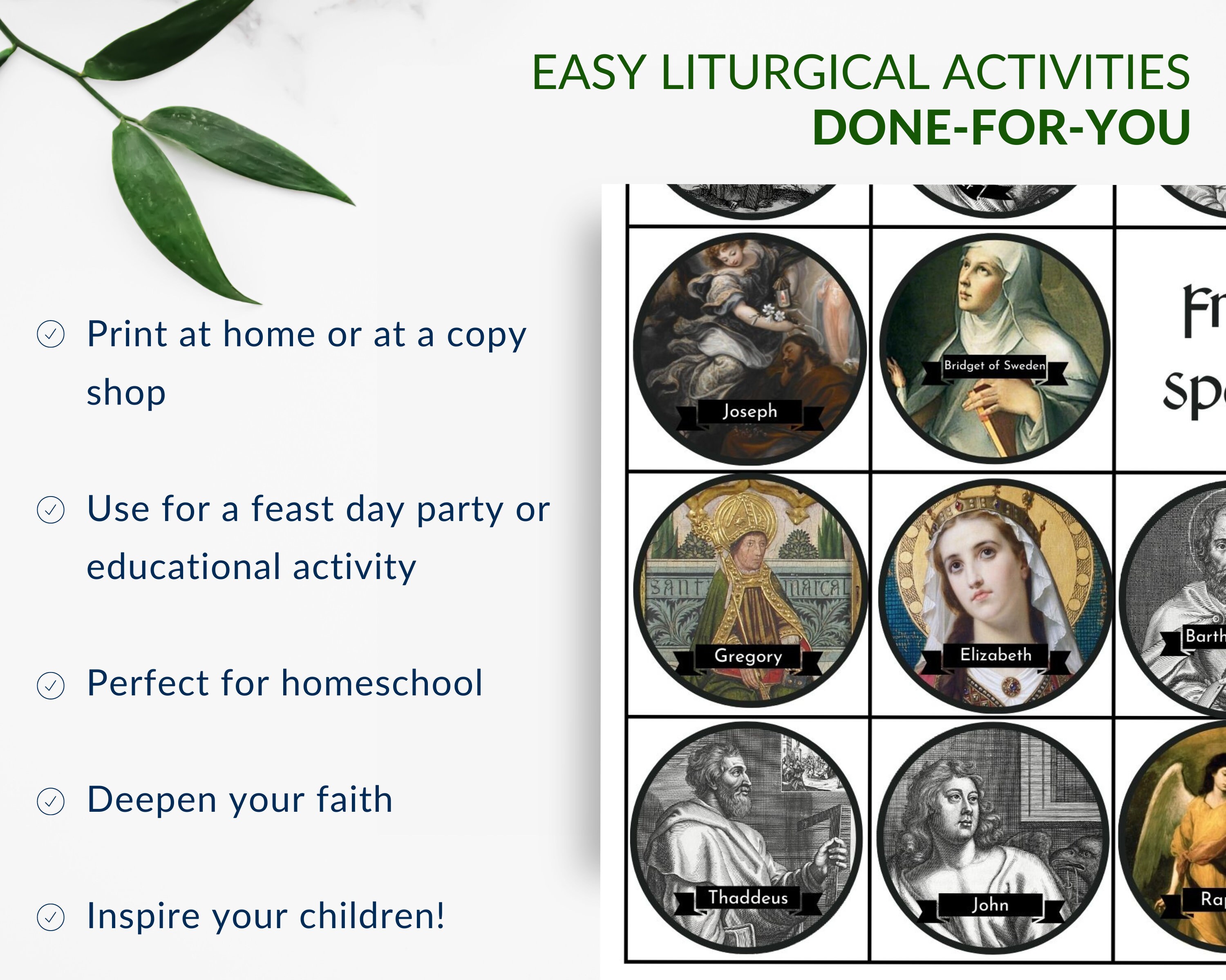 All Saints Day Party Bundle, Game Bundle, Bingo, Catholic Learning ...