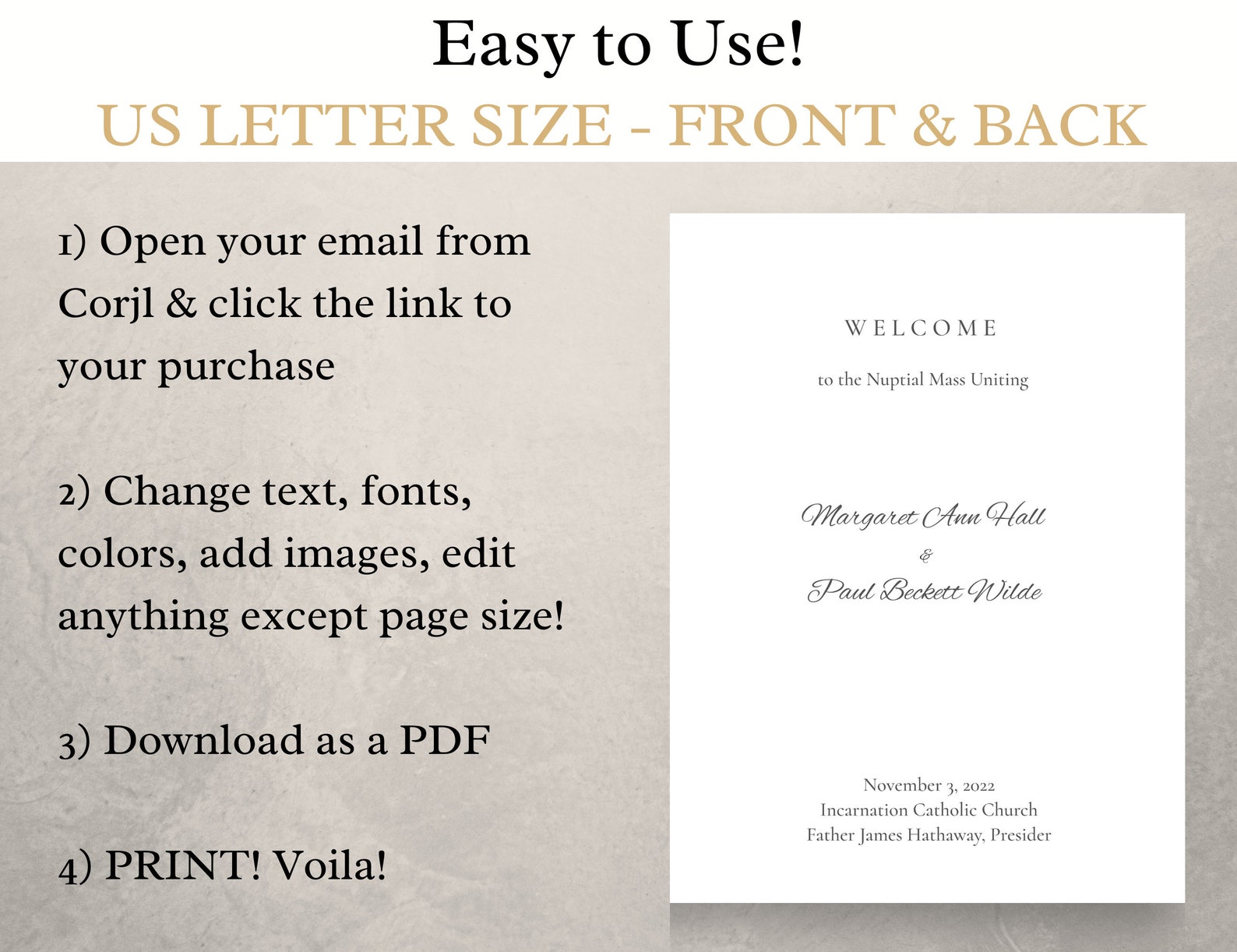 TLM Catholic Wedding Program Mass Template, Traditional Latin Mass ...