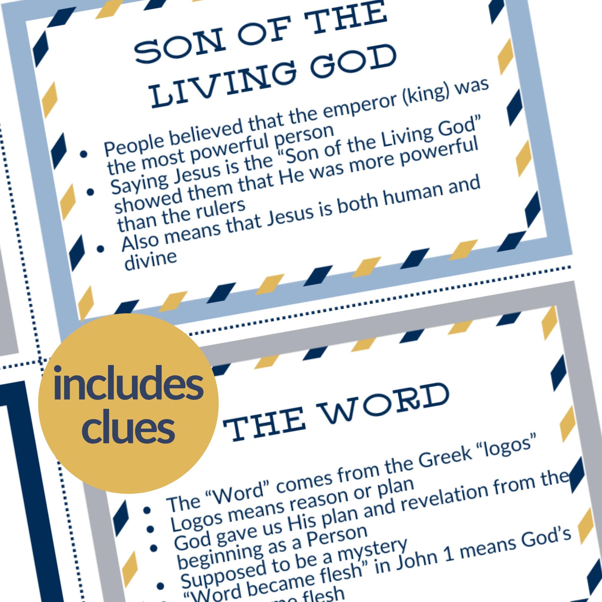 Holy Names of Jesus Printable Cards Activities for Children Catholic ...