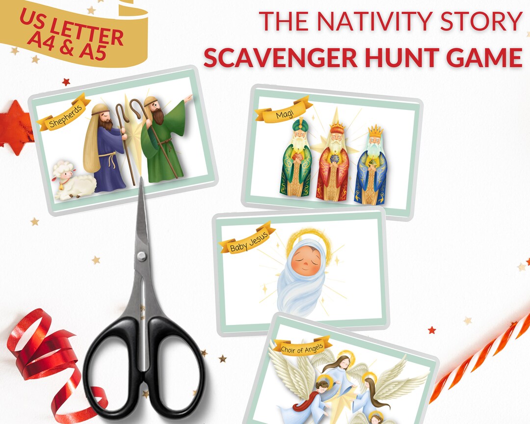 Christmas Scavenger Hunt Game Printable for Kids and Teens Outside or ...
