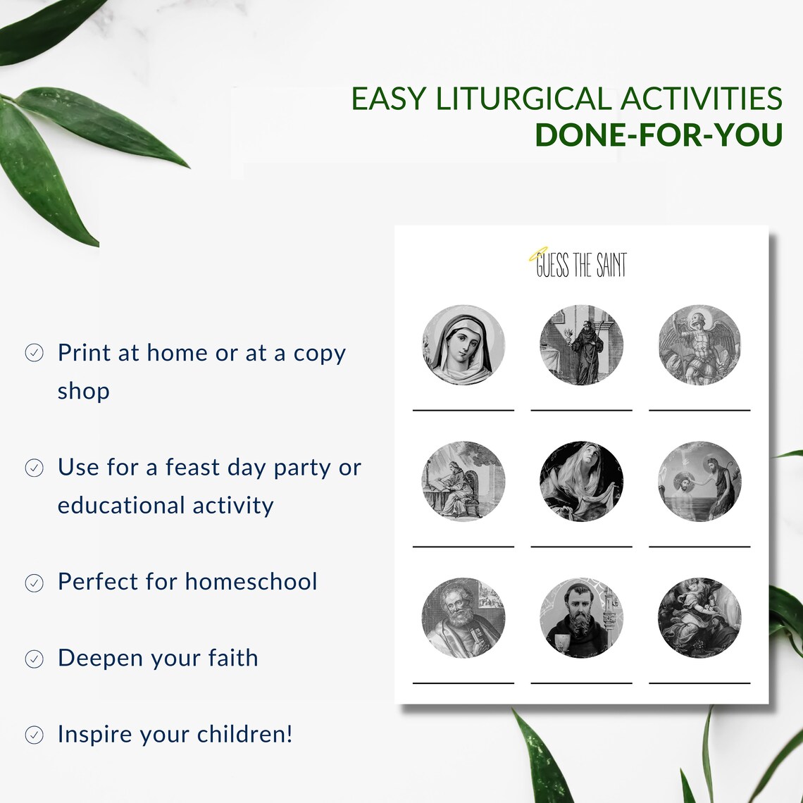 All Saints Day Printable Worksheet Pack, Catholic Halloween, Feast ...