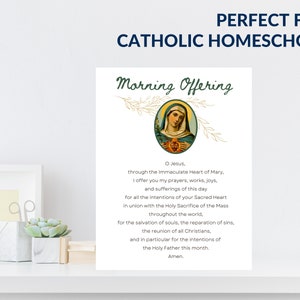 Catholic Morning Offering PDF Prayer Daily Traditional Card Liturgical ...