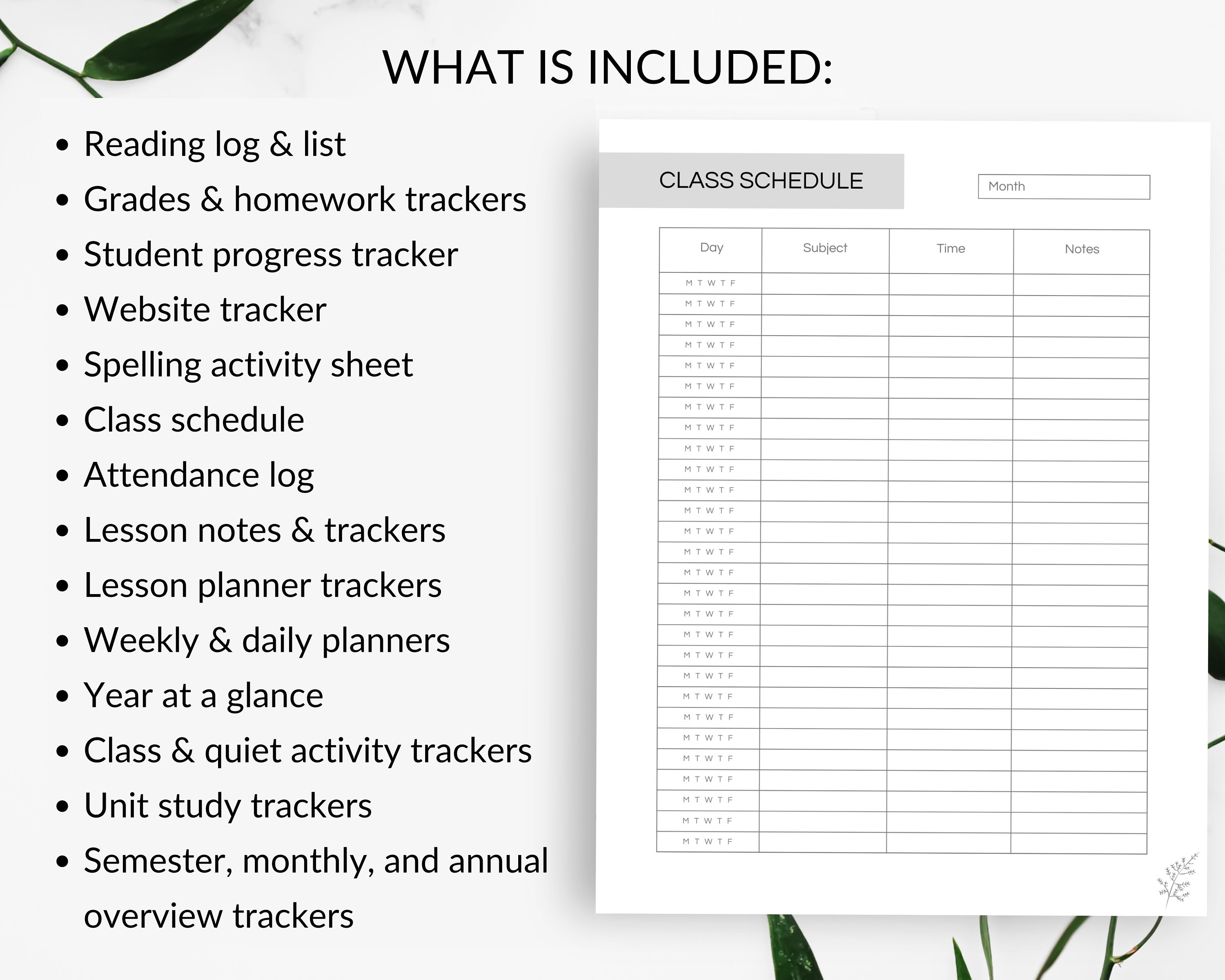 Homeschool Planner Printable PDF Catholic Minimalist 2022-2023 Day ...