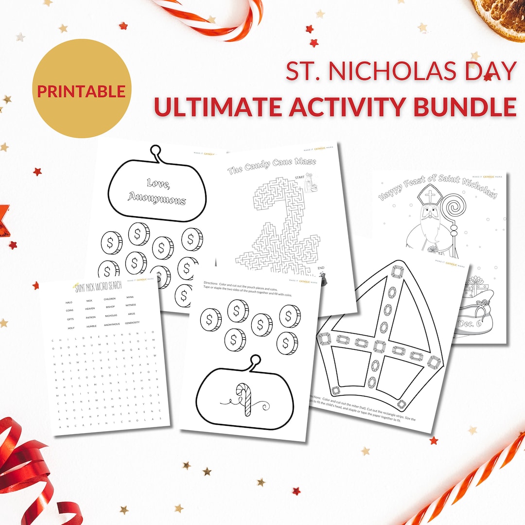 Saint Nicholas Day Products, St Nicholas Download Coloring Page, St ...