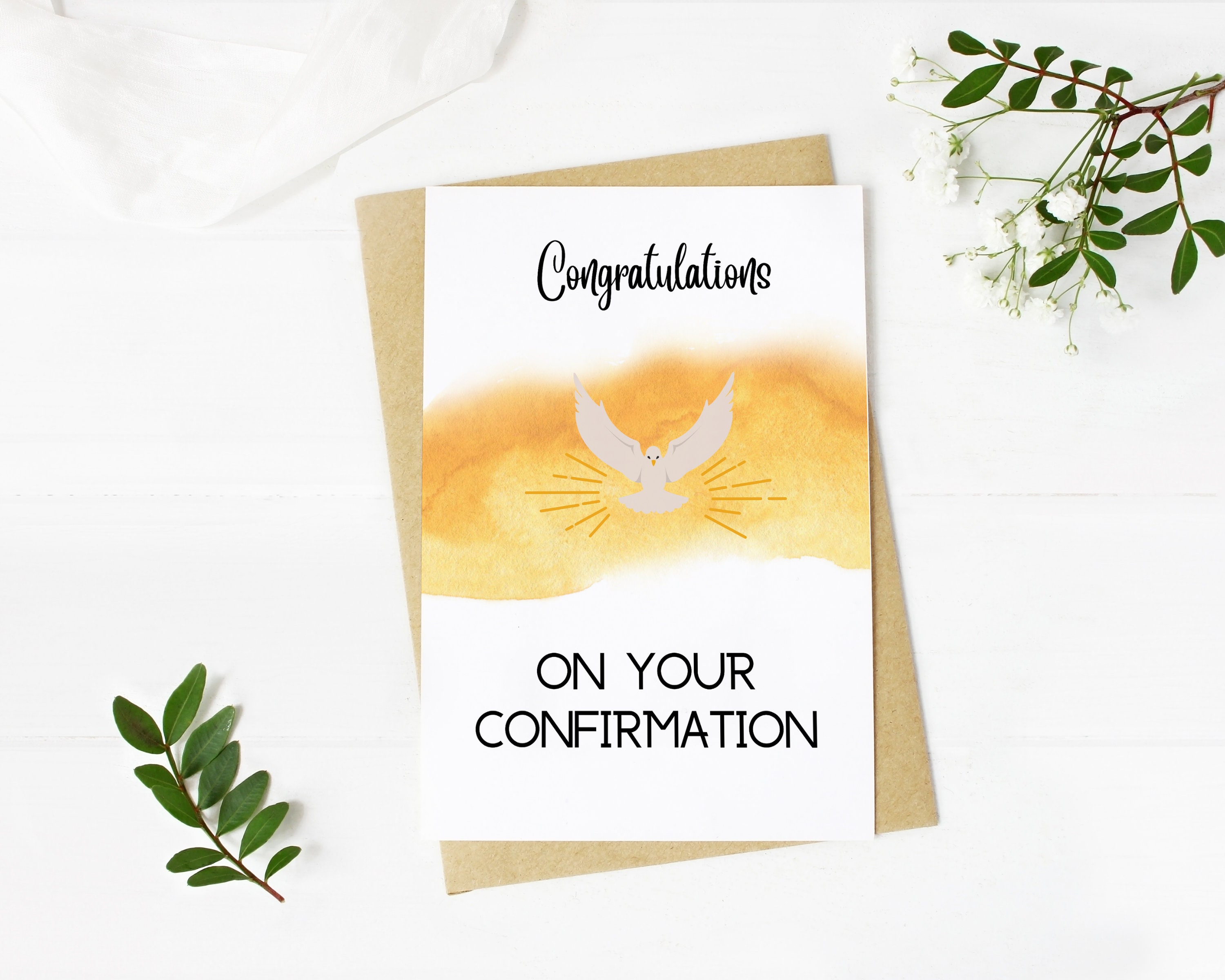 Confirmation Card Catholic Print Confirmation Gifts for Boys Girls ...