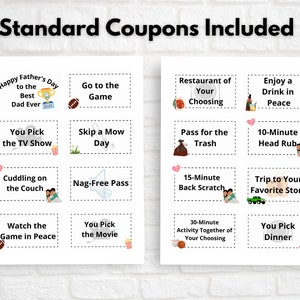 Fathers Day Gift Fill in the Blank Easy Gift Idea Dad Love Coupon Book ...