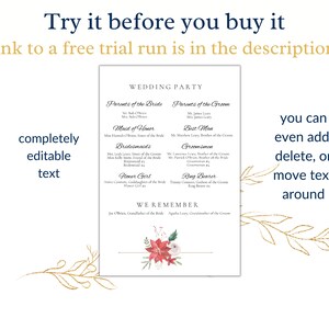 Catholic Wedding Program Template, Christmas Wedding, Nuptial Mass ...