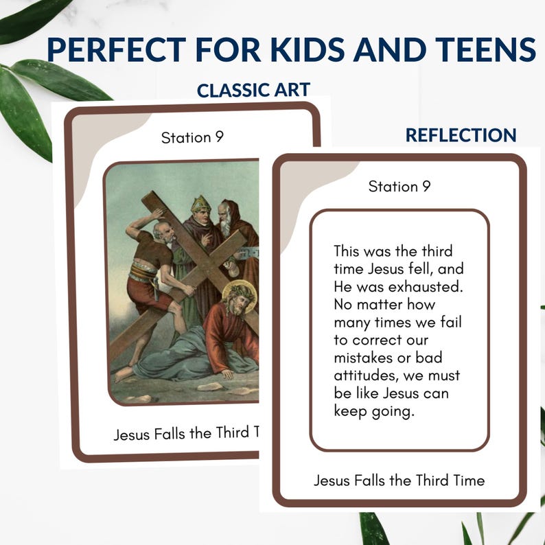Stations of the Cross for Kids Printable for Lent Passion of Christ ...