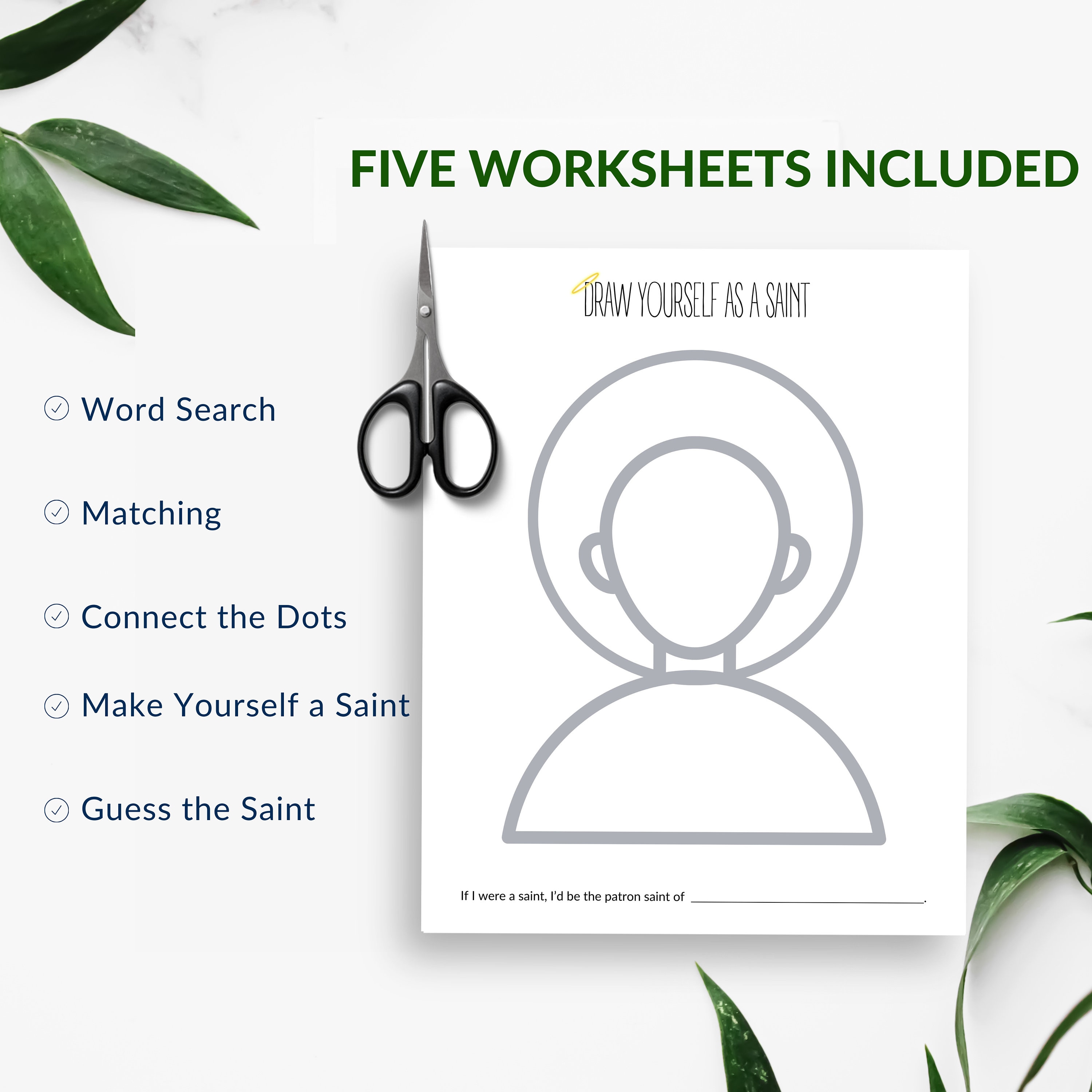 All Saints Day Printable Worksheet Pack, Catholic Halloween, Feast ...