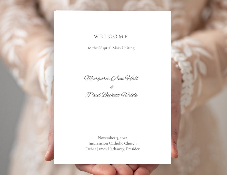 TLM Catholic Wedding Program Mass Template Traditional Latin - Etsy