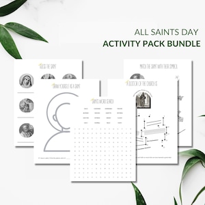 All Saints Day Printable Worksheet Pack, Catholic Halloween, Feast ...
