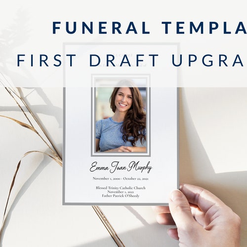 Easy Catholic Funeral Mass Program Template - Etsy