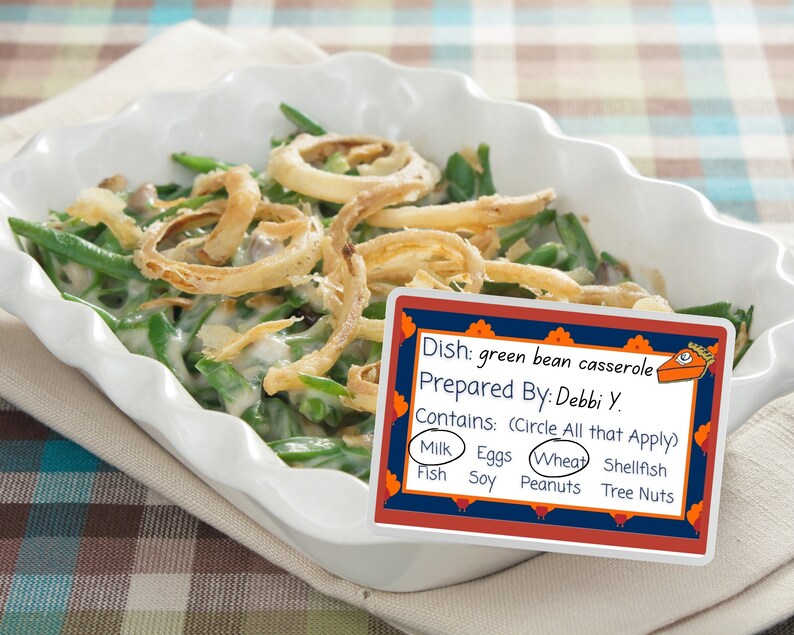 Potluck Food Labels for Thanksgiving Template Printable PDF Download ...