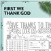 Christian Thanksgiving Coloring Printable Placemat With Religious Word ...