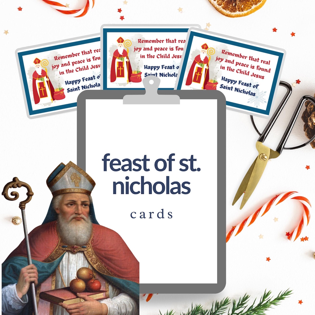 Saint Nicholas Day Card Favors, St. Nick Day, Saint Nick Day Gifts ...
