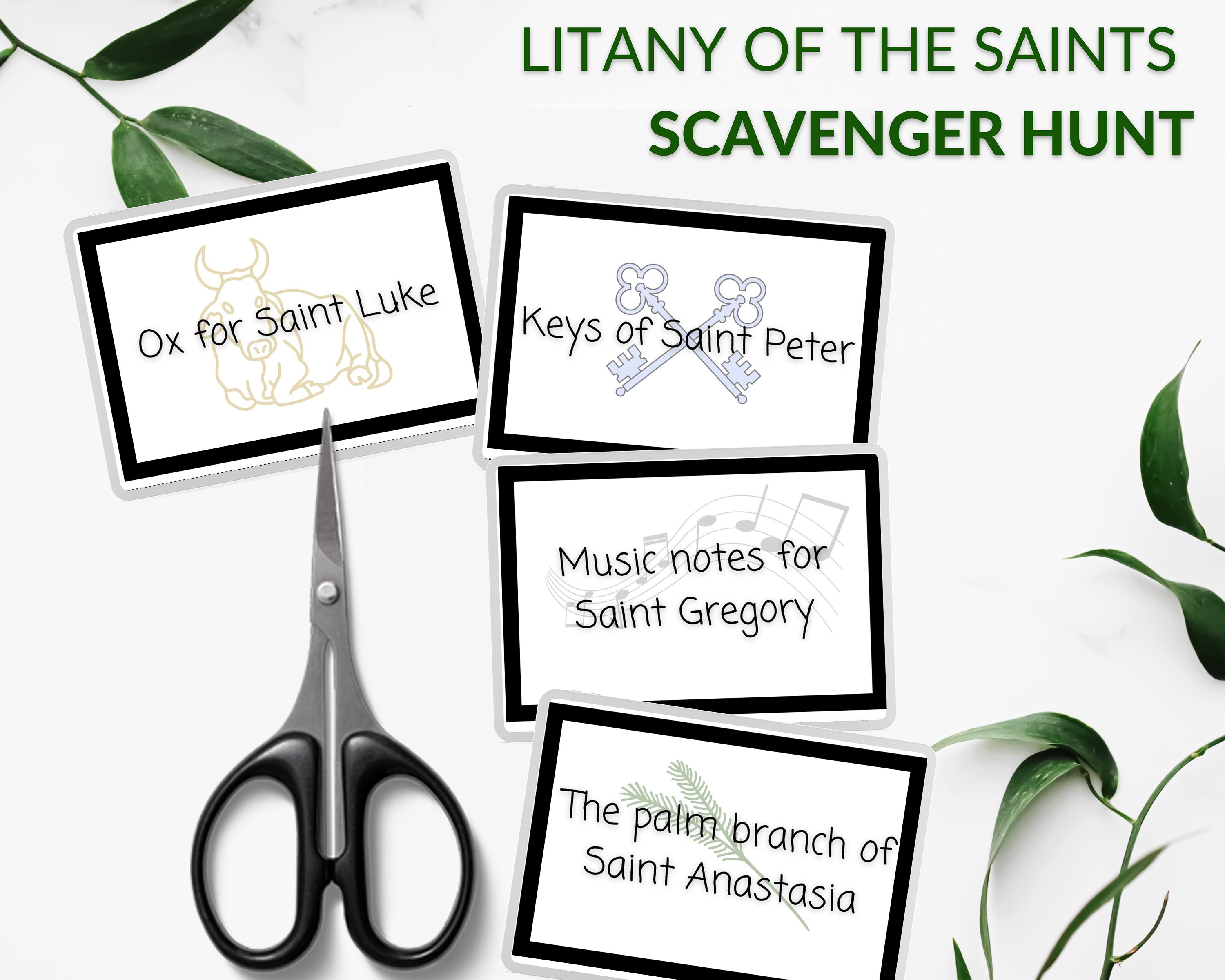 All Saints Day Game, Scavenger Hunt, Litany of Saints Catholic Learning ...