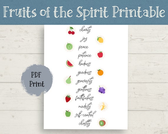 Fruits of the Spirit Catholic Fruits of the Spirit Wall Decor - Etsy