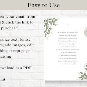 Catholic Funeral Program Template Catholic Mass Service - Etsy