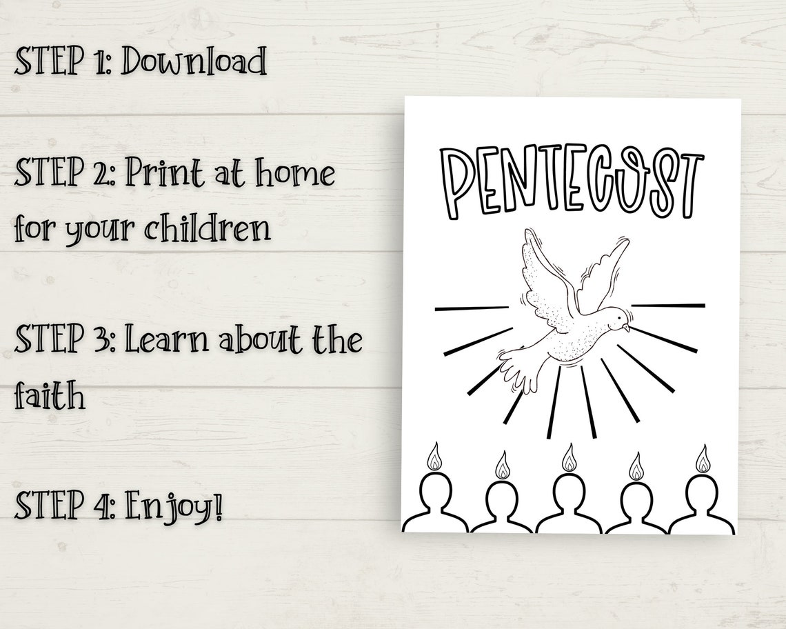 Pentecost Sunday School Coloring Page Liturgical Calendar Catholic ...