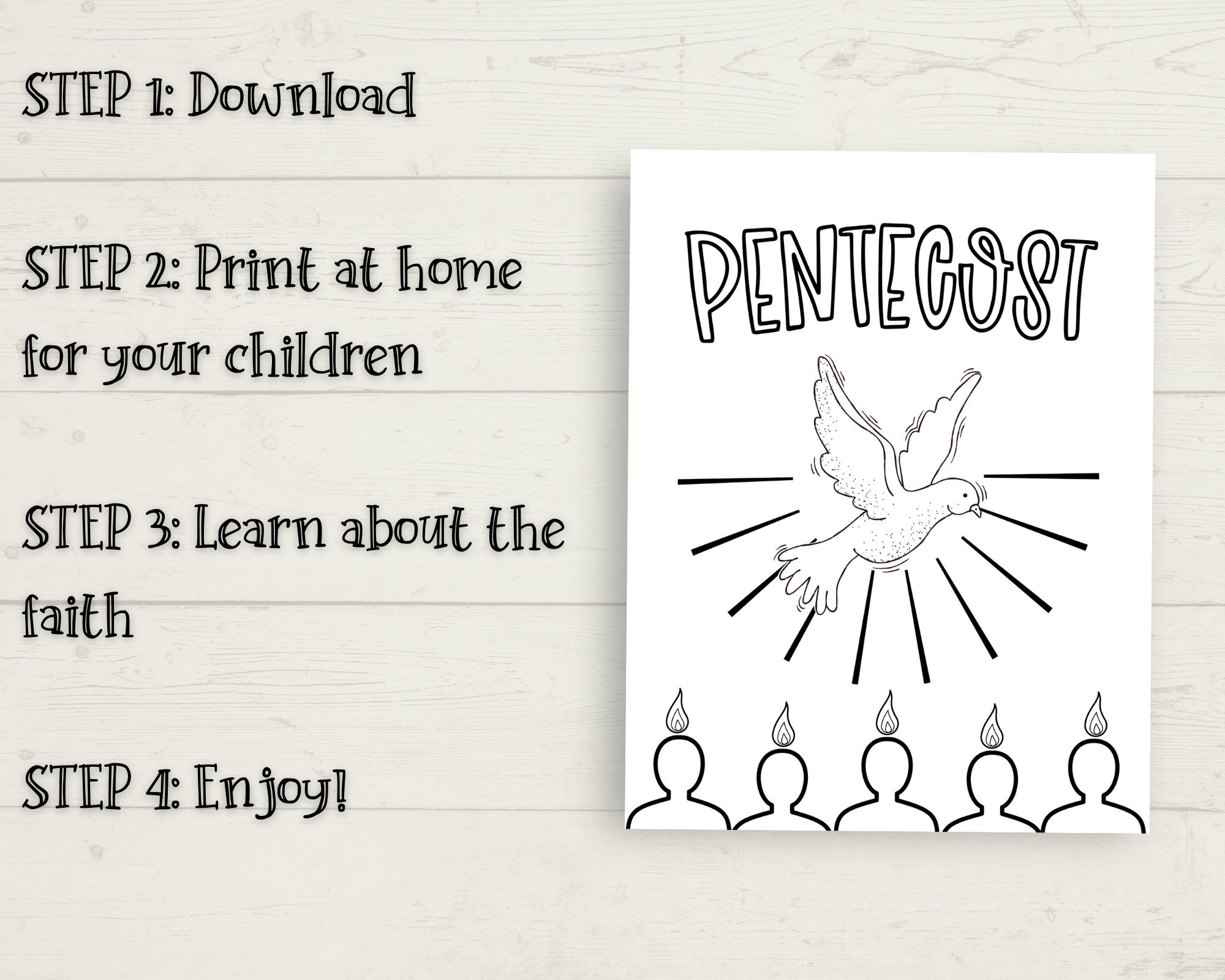 Pentecost Sunday School Coloring Page Liturgical Calendar Catholic ...