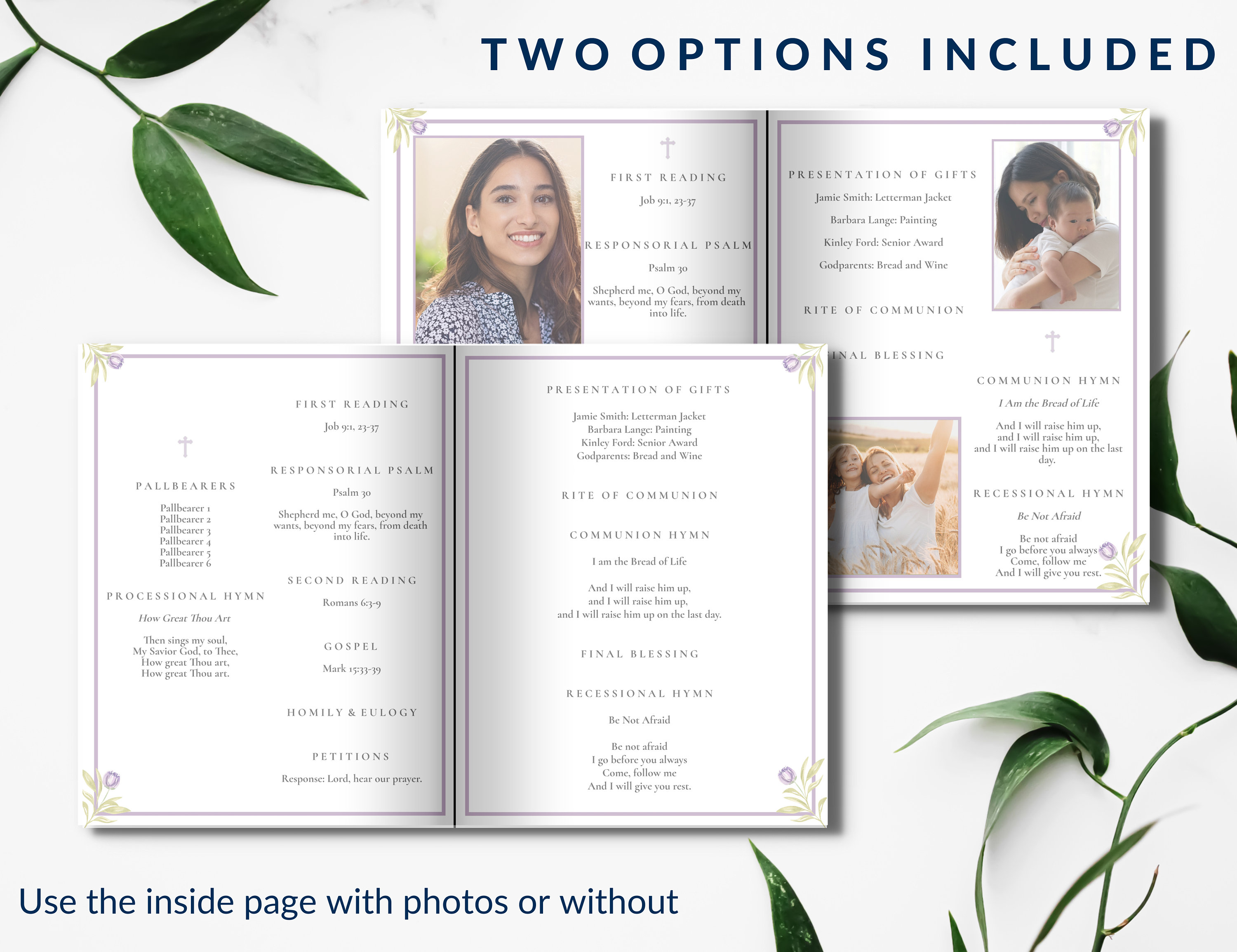 Catholic Funeral Program Template for Women Editable Booklet PDF ...