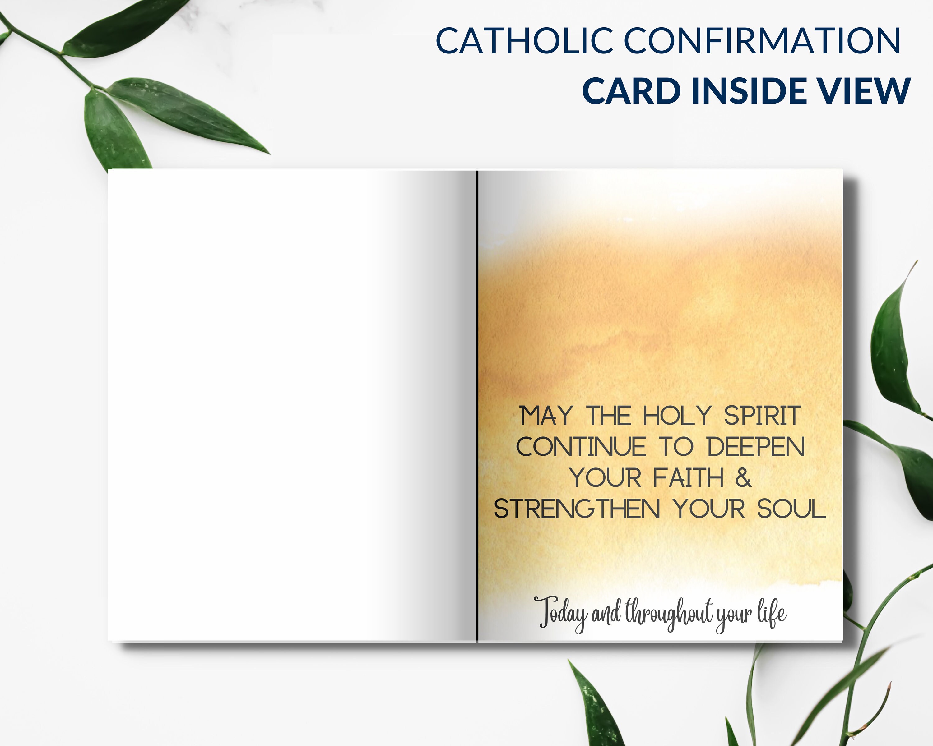 Confirmation Card Catholic Print Confirmation Gifts for Boys Girls ...