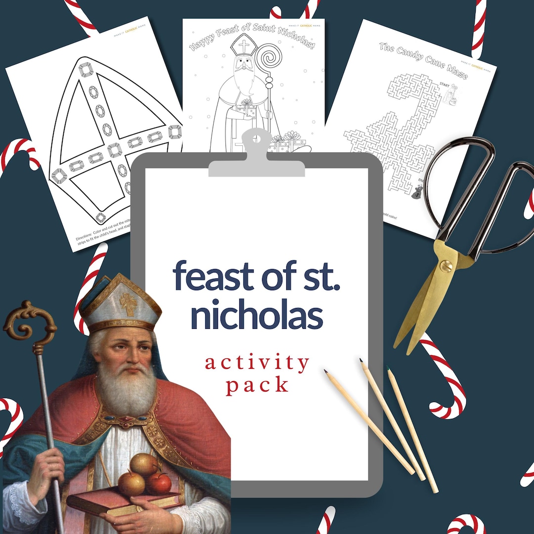 Saint Nicholas Day Products, St Nicholas Download Coloring Page, St ...