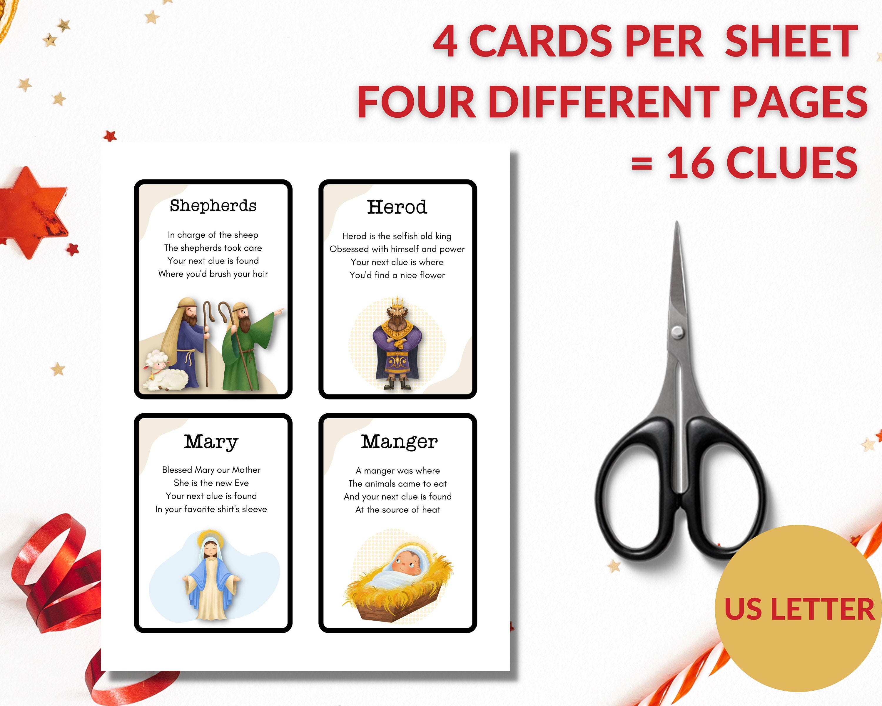 Christmas Scavenger Hunt Game Printable for Kids and Teens Outside or ...