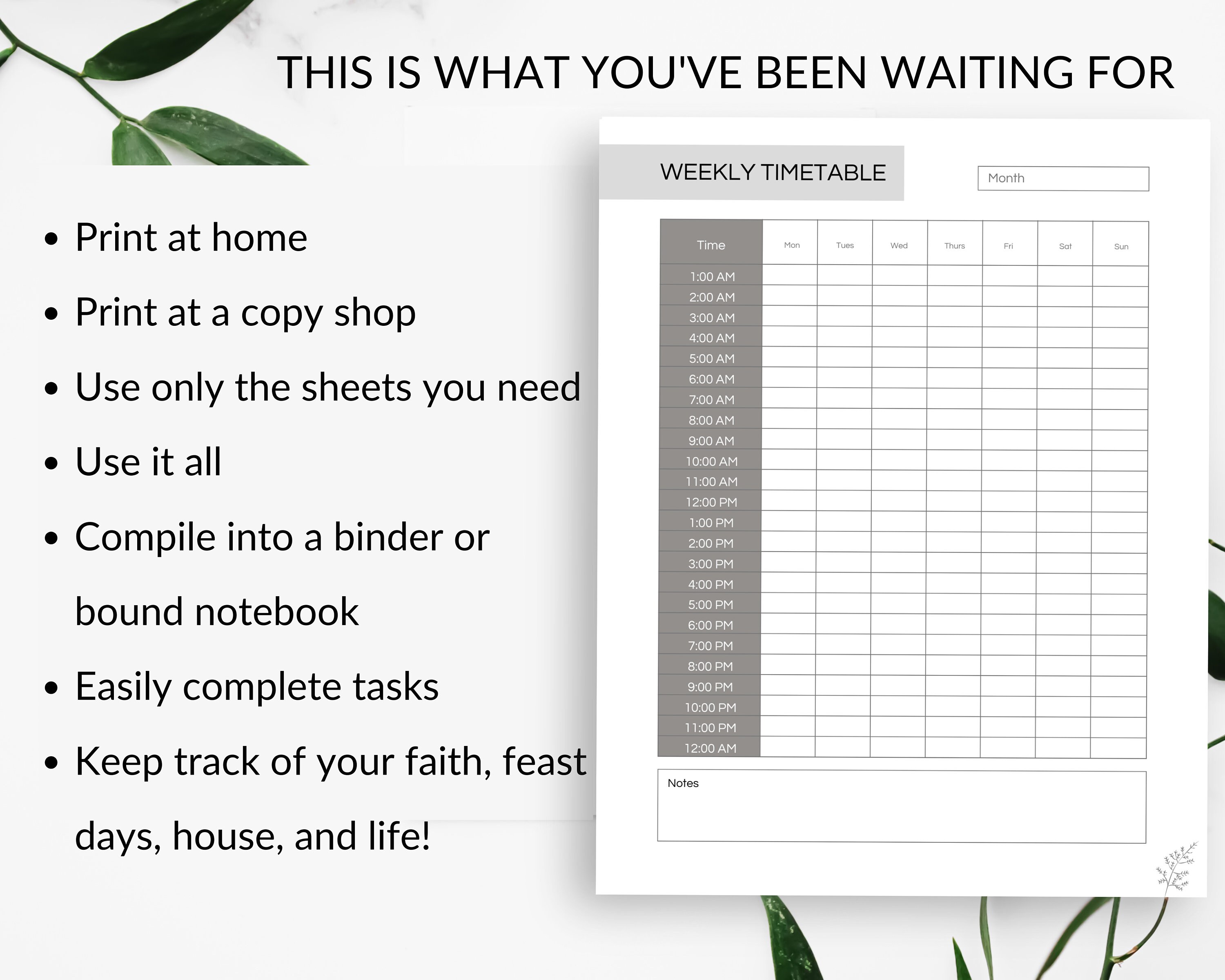Homeschool Planner Printable PDF Catholic Minimalist 2022-2023 Day ...