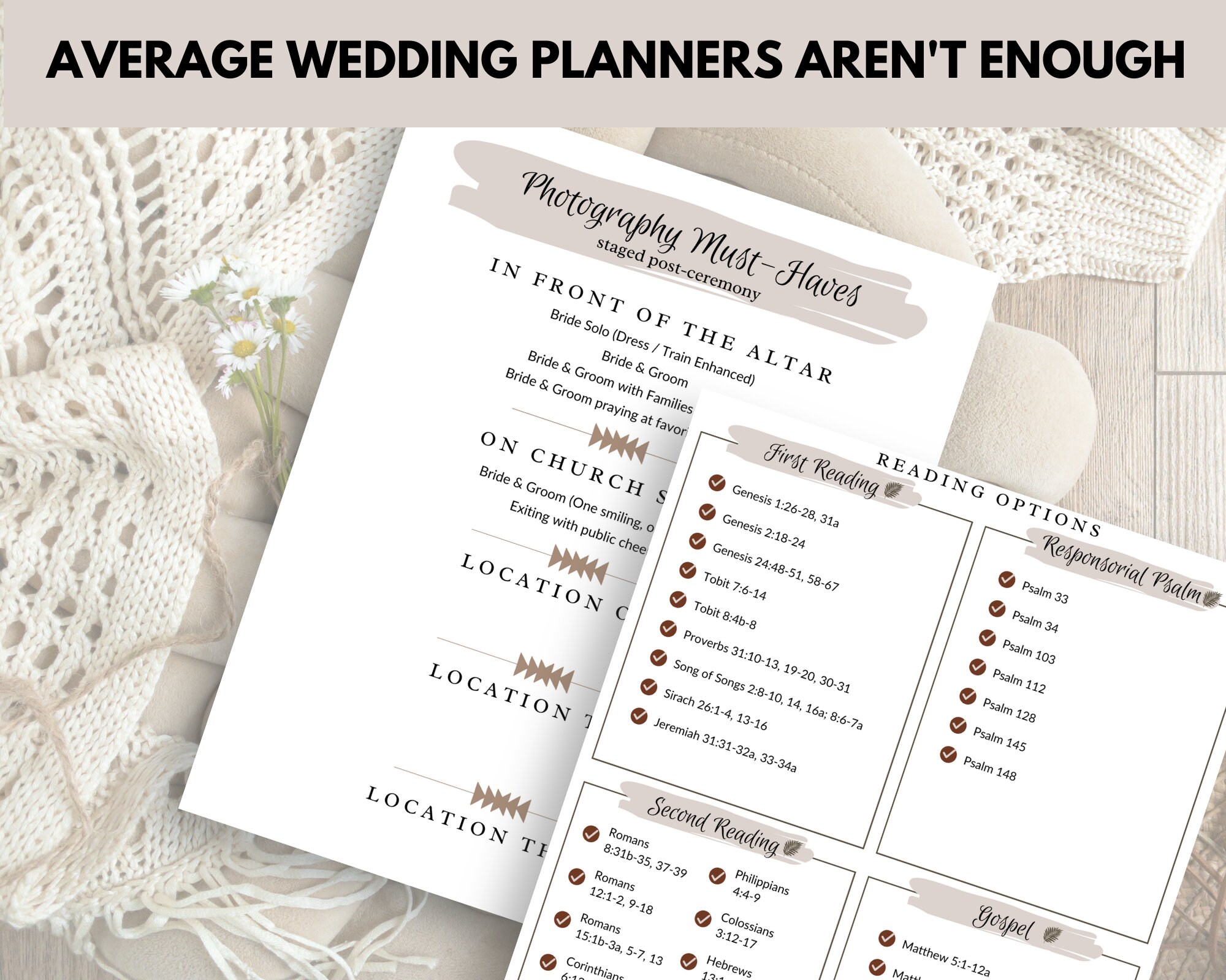 Catholic Wedding Planner Printable Wedding Planner Book Personalized ...